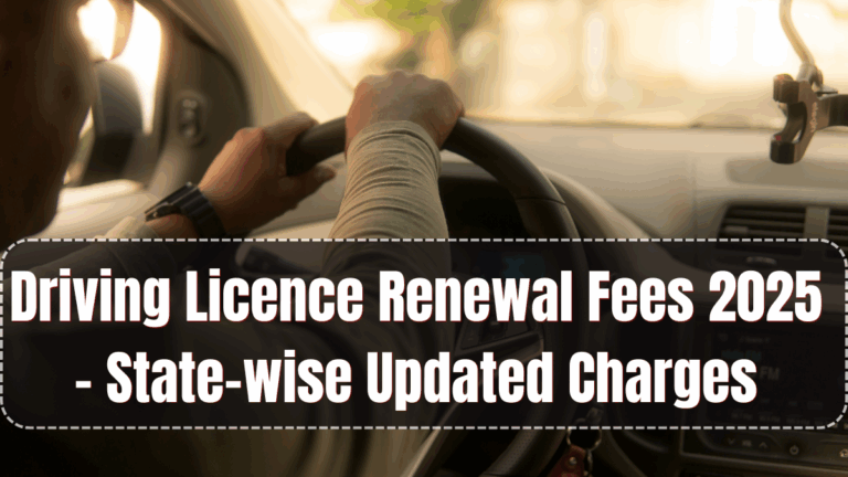 Driving Licence Renewal Fees 2025 – State-wise Updated Charges