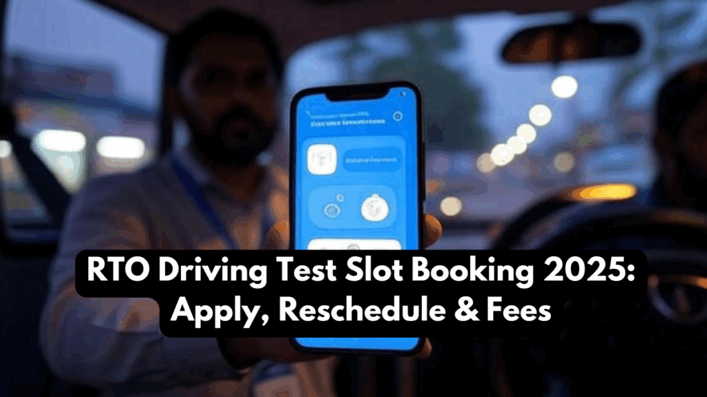 RTO Driving Test Slot Booking 2025: Apply, Reschedule & Fees